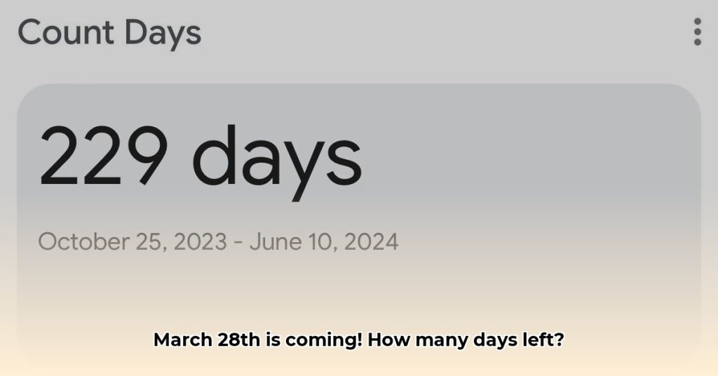 How Many Days Until March 28th? [Current Year] — Countdown & Calculator ...