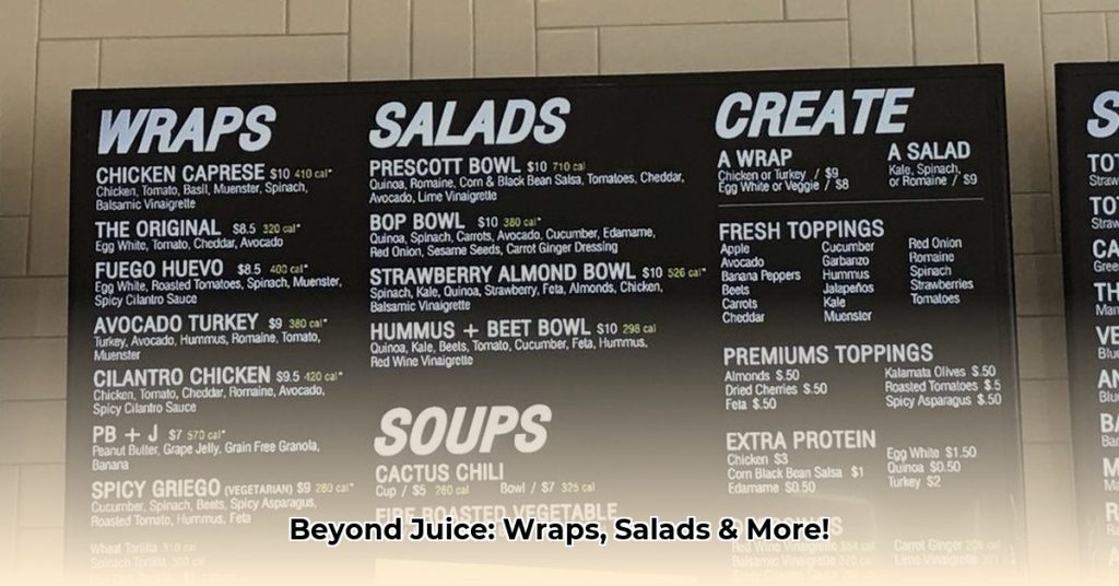 Beyond Juicery Menu: Beyond the Juice Wraps, Salads, Bowls & More ...